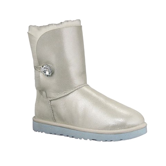 UGG | Shoes | Ugg I Do Bailey Swarovski Crystal Bridal Boot White Size ...